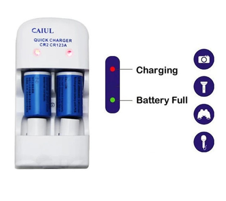 Caiul Rechargeable Battery + Charger CR2