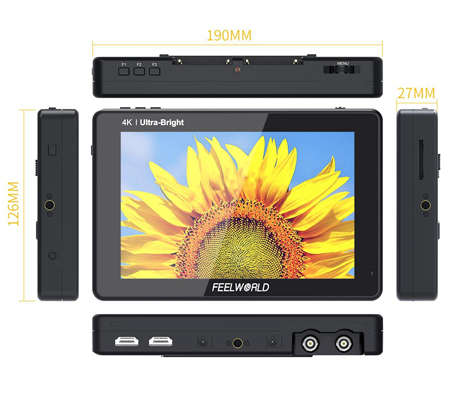 FeelWorld LUT7S 7Inch 3D LUT 4K HDMI and SDI Touchscreen Field Monitor