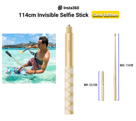 Insta360 Invisible Selfie Stick 114cm Gold Edition